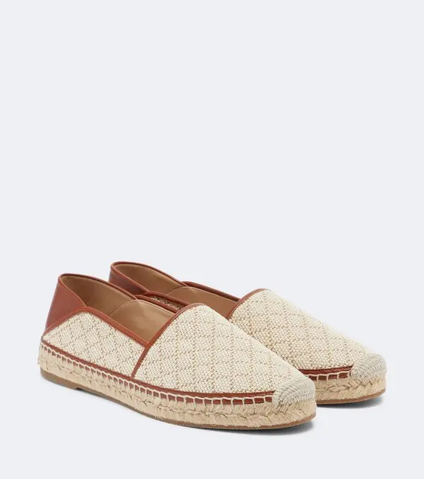 Manolo Blahnik Raffia-effect Espadrilles - Beige