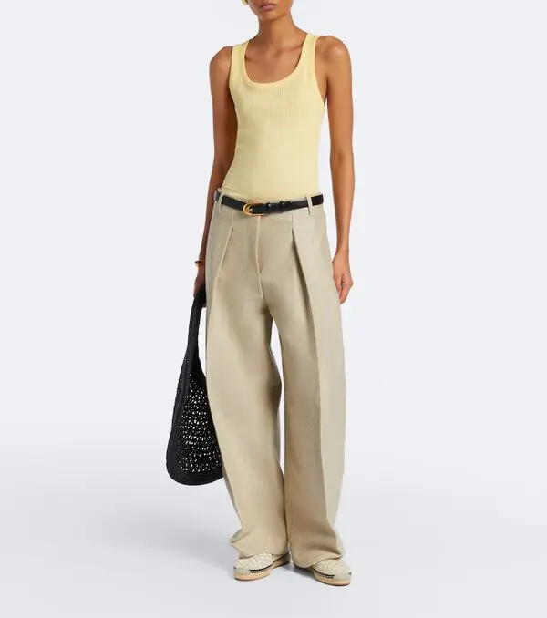 Manolo Blahnik Raffia-effect Espadrilles - Beige