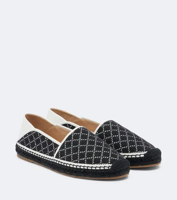 Manolo Blahnik Raffia-effect Espadrilles - Black