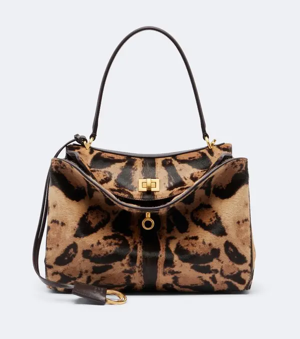 Balenciaga Rodeo Small Calf Hair Shoulder Bag - Beige