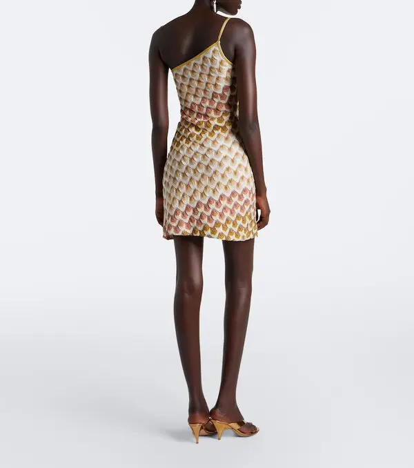 Missoni One-shoulder Lamé Minidress