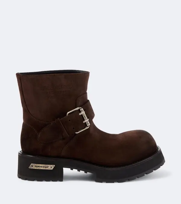 Balenciaga Suede Biker Boots