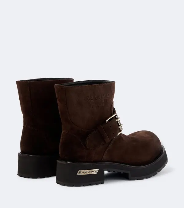 Balenciaga Suede Biker Boots