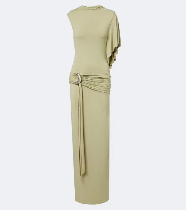 DE LA VALI Titan Jersey Maxi Dress - Green