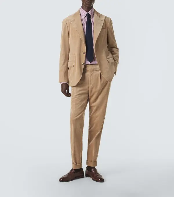 Brunello Cucinelli Cotton And Cashmere Corduroy Suit