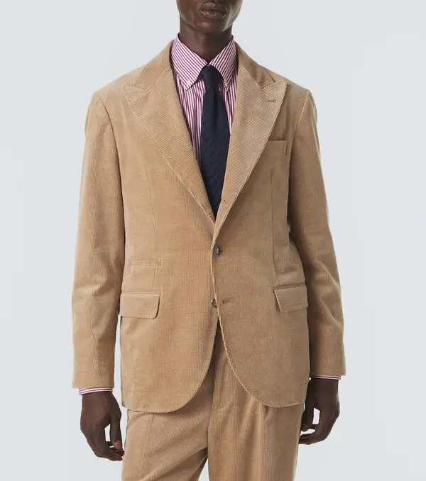 Brunello Cucinelli Cotton And Cashmere Corduroy Suit
