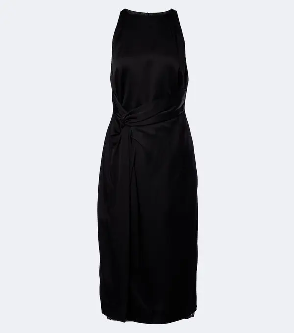 RÓHE Gathered Midi Dress - Black