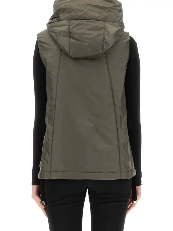 Max Mara Sleeveless Hooded Vest - Gray