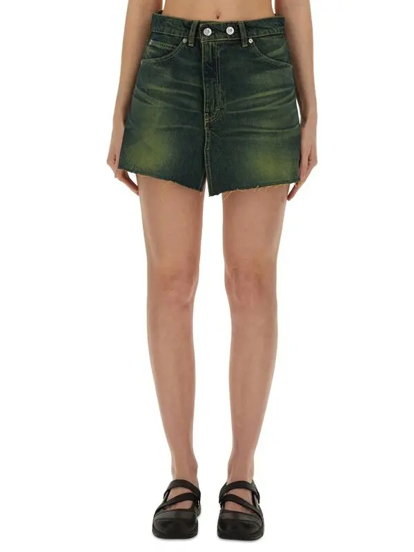 Our Legacy Malibu Cover Skirt In Sand Wash - Green