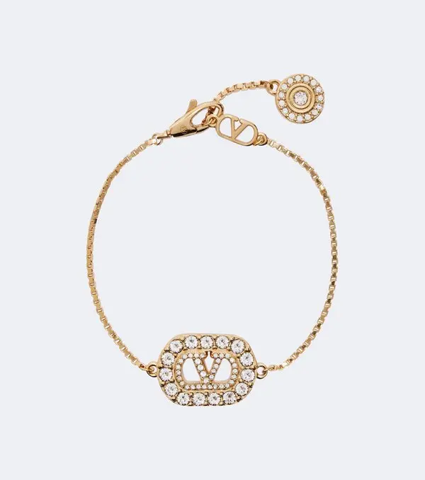 Valentino Garavani Vlogo Swarovski®-embellished Bracelet - Gold