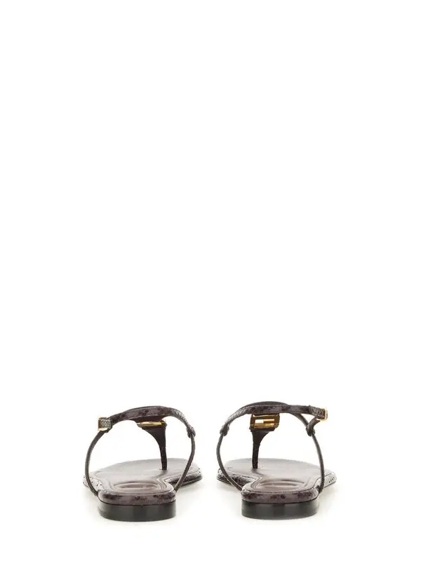 Fendi Ayers Python Skin Sandals