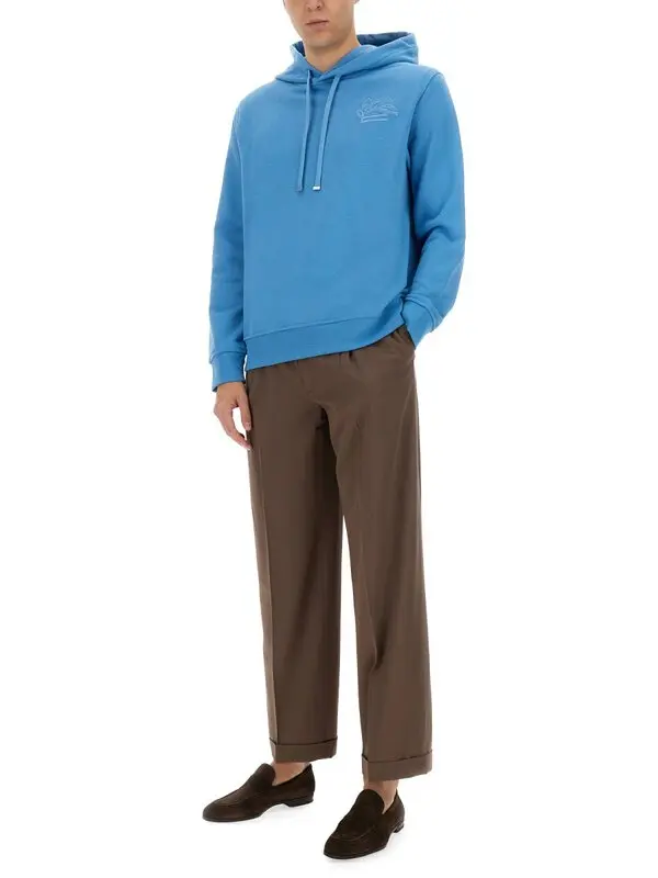 Etro Hoodie With Embroidered Logo - Multicolor
