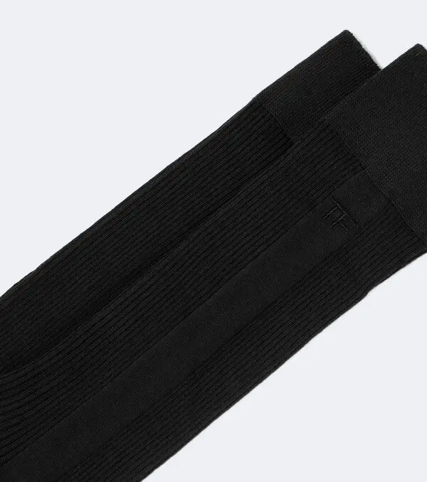 TOM FORD Ribbed-knit Cotton Crew Socks