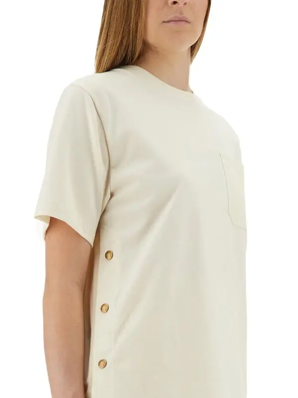 Moncler T-shirt With Side Buttons