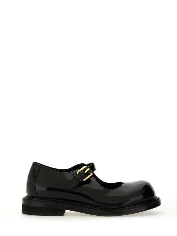 Moschino Mary Jane Flat Shoes - Black