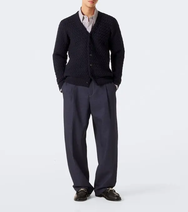 Bottega Veneta Intrecciato Wool Cardigan