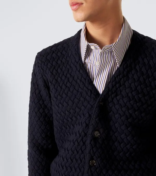 Bottega Veneta Intrecciato Wool Cardigan