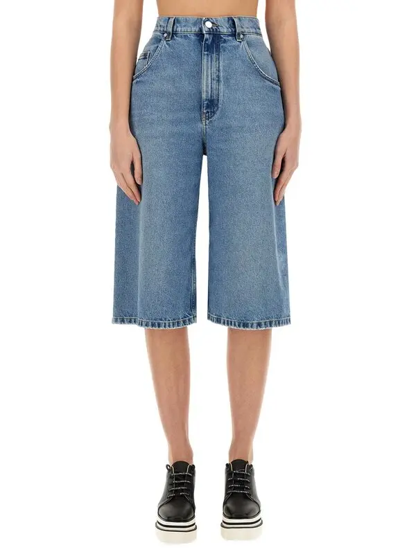 Stella McCartney Denim Bermuda Shorts - Blue