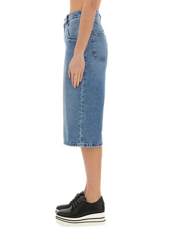 Stella McCartney Denim Bermuda Shorts - Blue