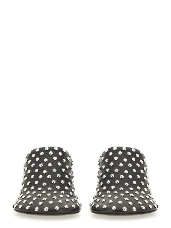 JIL SANDER Nappa Leather Mules With Studs