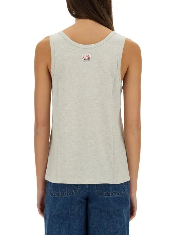 A.p.c. Logo Tank Top - Gray