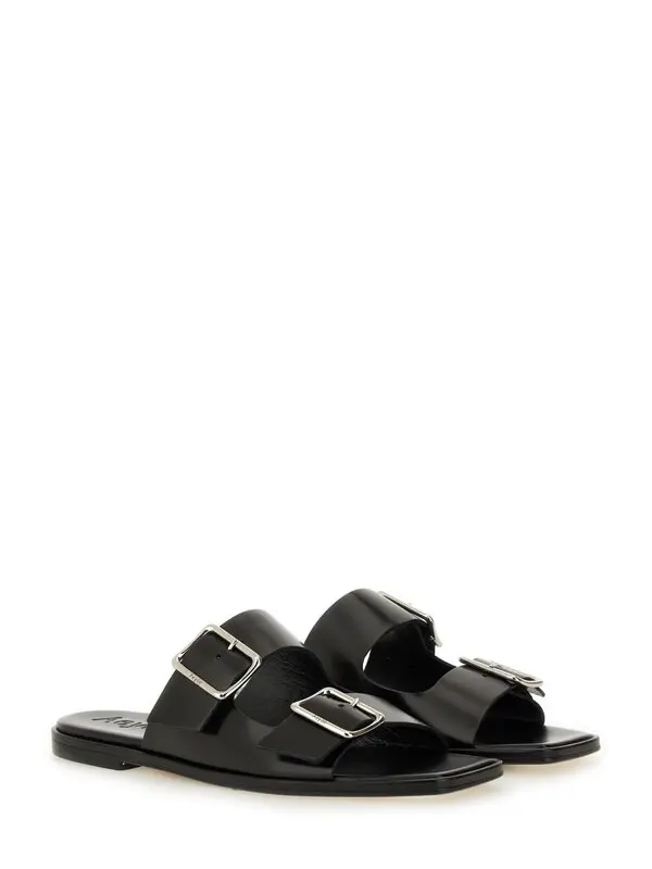 AeydĒ Tonya Buckled Calf Leather Sandals