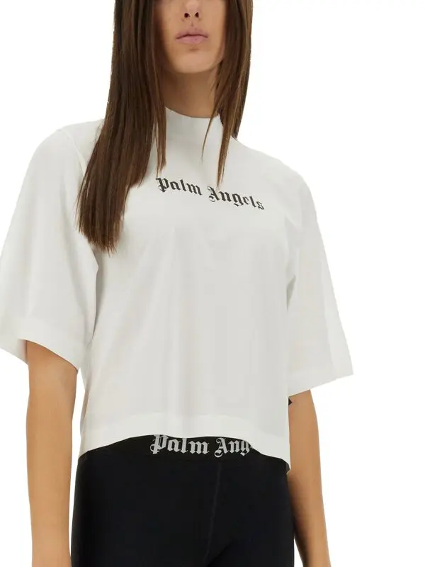 Palm Angels Cropped Logo T-shirt