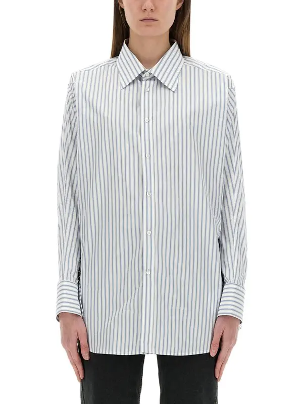 MAISON MARGIELA Striped Cotton Shirt - Multicolor