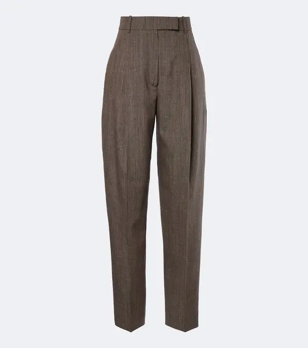 RÓHE Wool-blend Tapered Pants - Grey