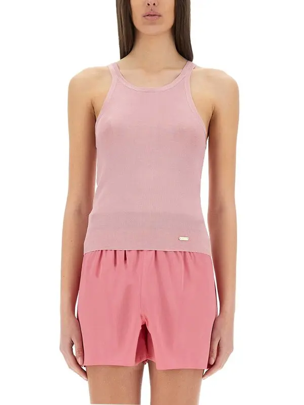TOM FORD Silk Knit Racerback Tank Top - Pink