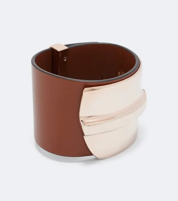 Max Mara Leather And Metal Bracelet