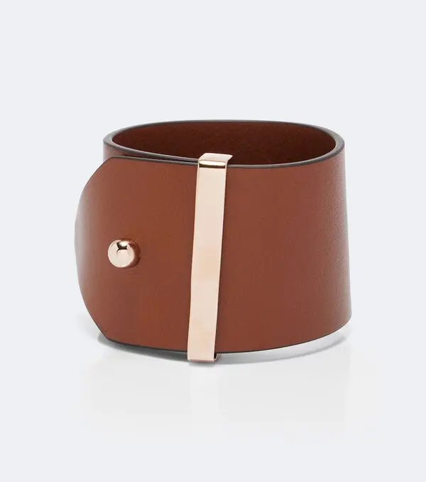 Max Mara Leather And Metal Bracelet