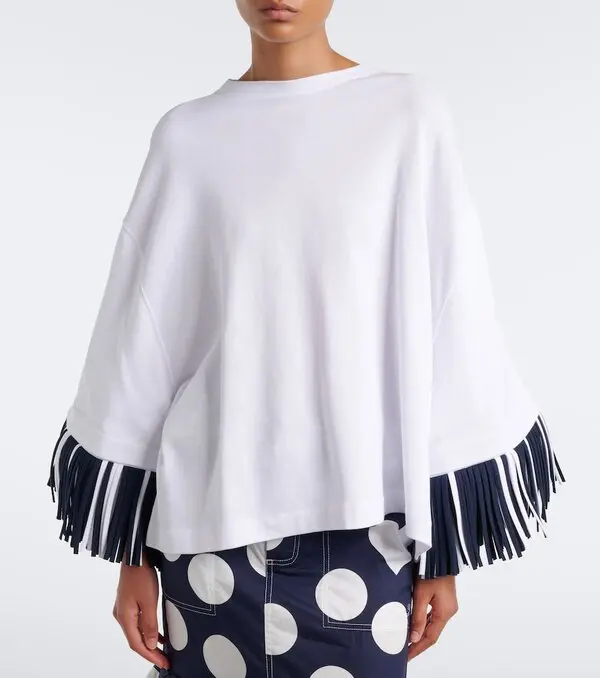 Jacquemus Cabana Fringed Cotton Jersey T-shirt