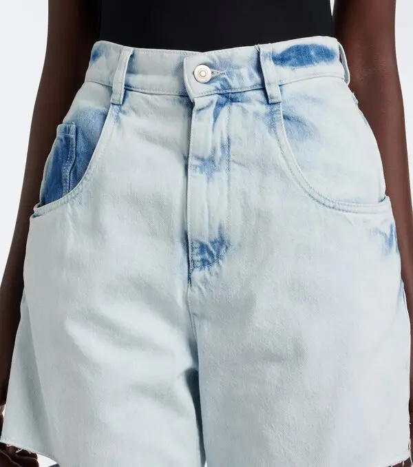 MAISON MARGIELA Cutout Barrel-leg Jeans In Bleached Indigo - Blue