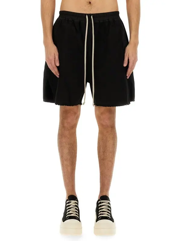 Rick Owens Zippered Cotton Boxer Shorts - Black