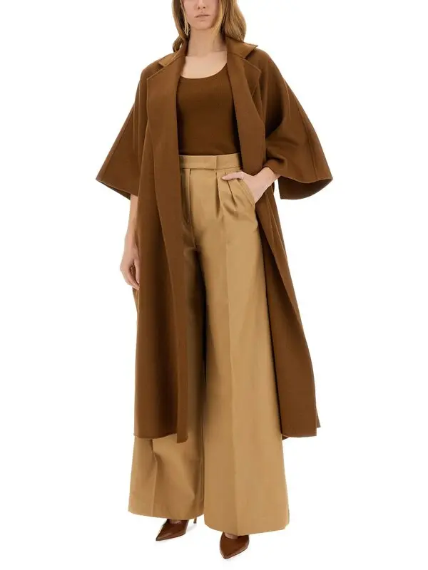 Max Mara Camel Drap Cape Coat - Multicolor