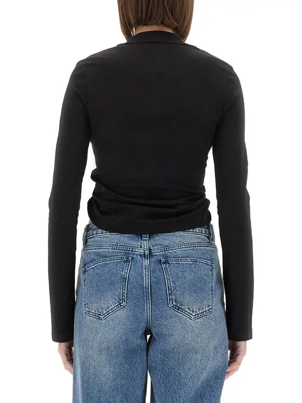 COURREGES Cropped Polo Shirt Twist