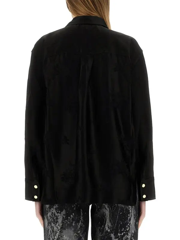 GANNI Jacquard Satin Shirt