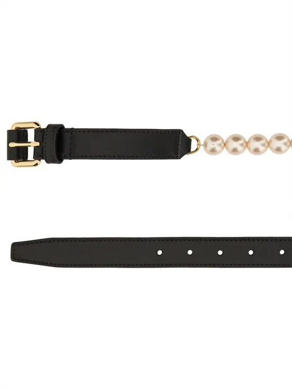 Moschino Belt With Pearls