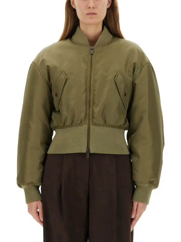 Saint Laurent Zip-up Bomber Jacket - Green