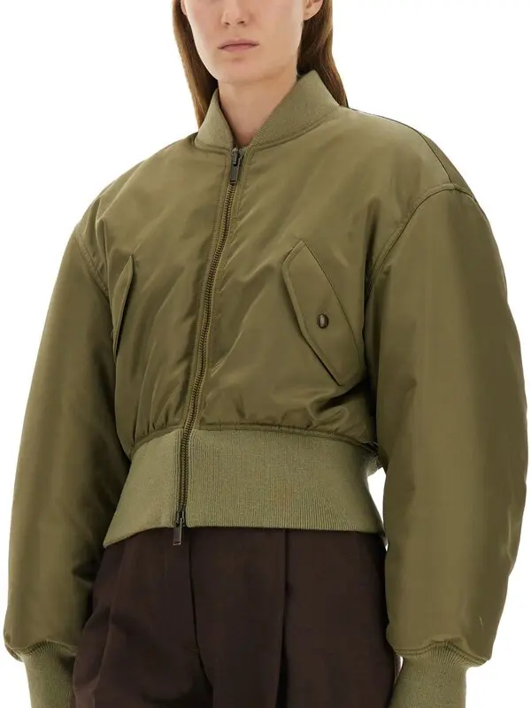 Saint Laurent Zip-up Bomber Jacket - Green