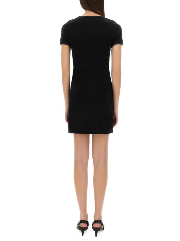 COURREGES Holistic Contrast Mini Dress - Black