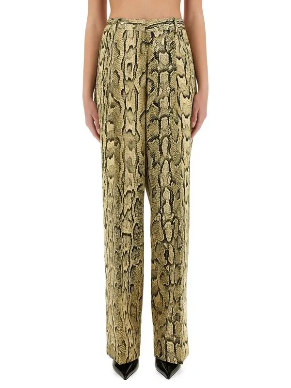 Dries Van Noten Jacquard Wide Fit Pants - Multicolor