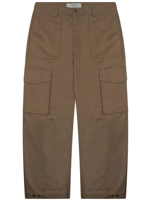 GOLDEN GOOSE Cargo Pants With Logo - Brown