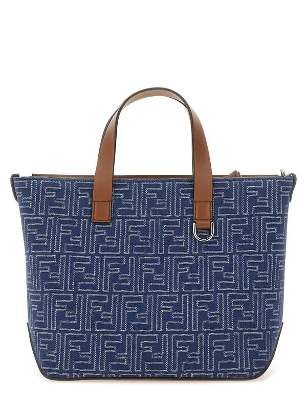Fendi Ff Small Shopping Bag - Blue