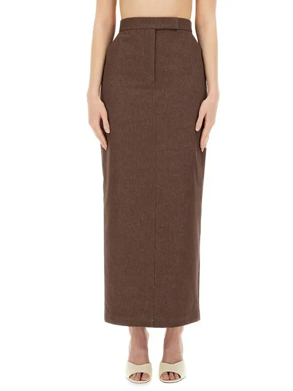 Max Mara Long Skirt Pianosa - Brown