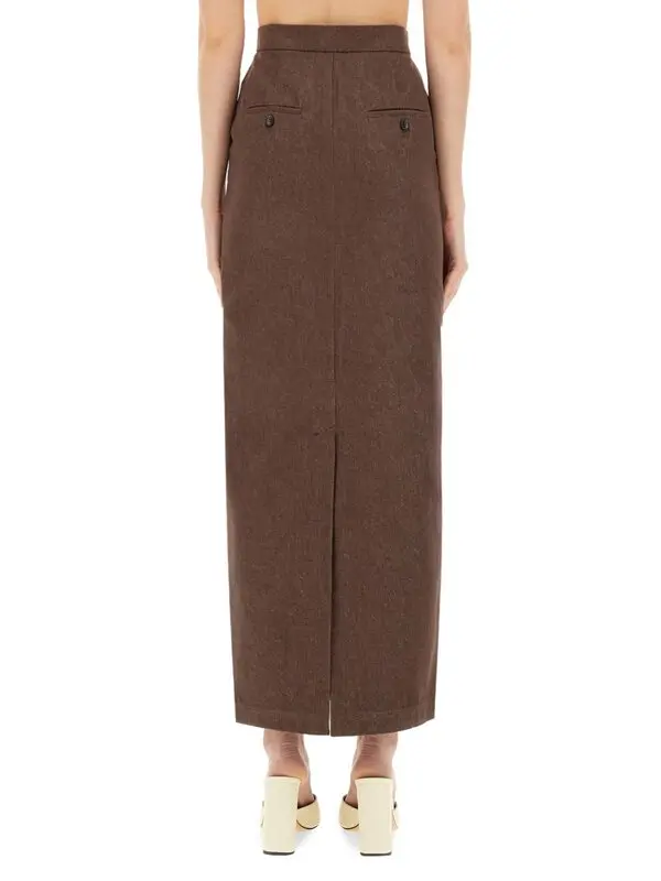 Max Mara Long Skirt Pianosa - Brown