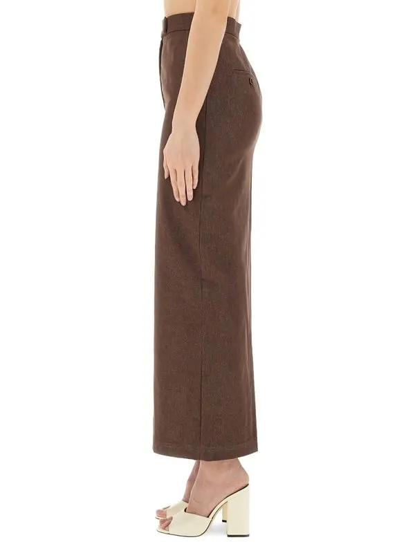 Max Mara Long Skirt Pianosa - Brown