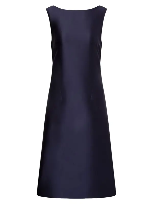 Alberta Ferretti Midi Dress In Satin - Blue