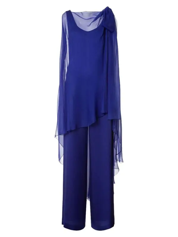 Alberta Ferretti Silk Blend Jumpsuit - Blue